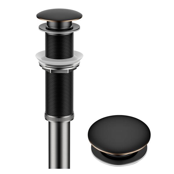 ・POP-UP DRAIN ASSEMBLY compatible with lavatory sinks WITHOUT OVERFLOW including semi-recessed and vessel sinks - UNIVER...