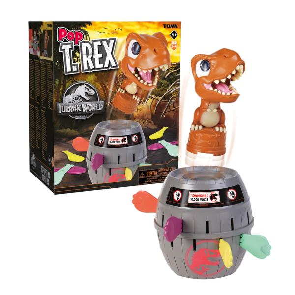 ・Don't Let the Dinosaurs Out: Feel the thrill of a visit to Jurassic World! Pop Up T-Rex from Tomy is the nerve-jangling...