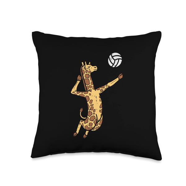 ・Grab this Giraffe Volleyball throw pillow for your volleyball lover mom, dad, wife, boyfriend, girlfriend, brother, sis...