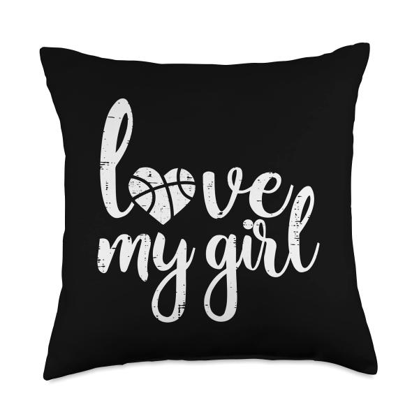 ・Grab this Love My Girl Basketball throw pillow for your basketball lover mom, dad, grandma, grandpa or boyfriend! It's ...
