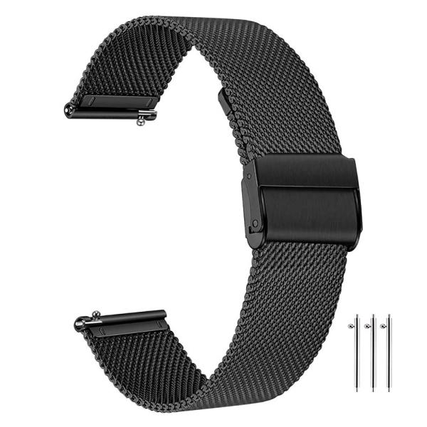 ・??【Premium Materials】316L Solid stainless steel,High quality double buckle stainless steel milanese loop meshed watch b...
