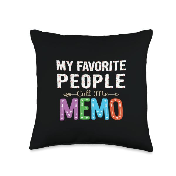 ・My Favorite People Call Me Memo is a Cute Floral Design Gift Idea for Grandma. Get This Retro Gift Outfits for Your Gra...