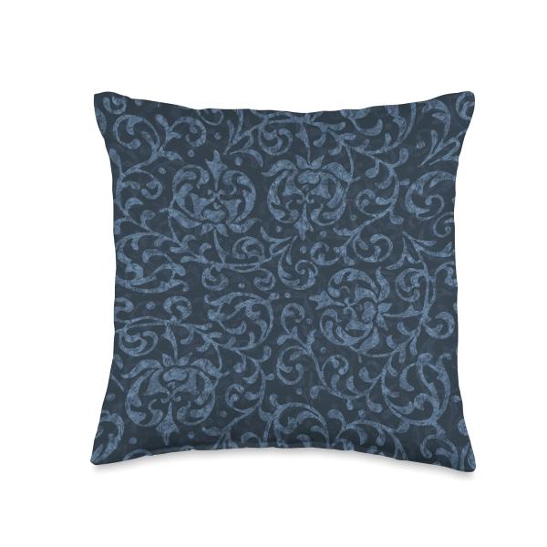 ・Elegant floral pattern in grey blue green - a handsome masculine design for a traditional gentleman・Vintage design insp...