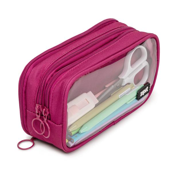 ・? FUN ＆ TRANSPARENT - Add some excitement to your day with an aesthetic pencil case that features a see-through front c...