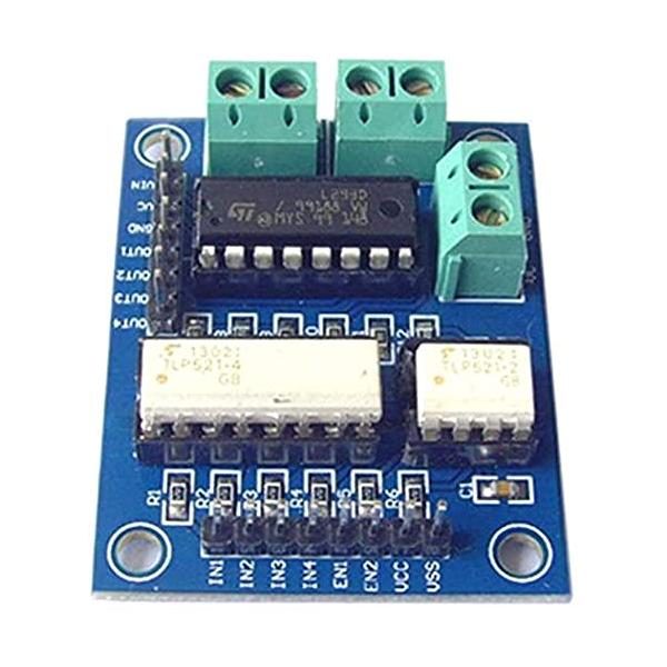 ・PCB Size: 49.5 mm x 39.5 mm・L293 Small Motor Driver Chip, Operating Voltage 4.5-36V, Max Drive Current 1A・Two H bridge ...