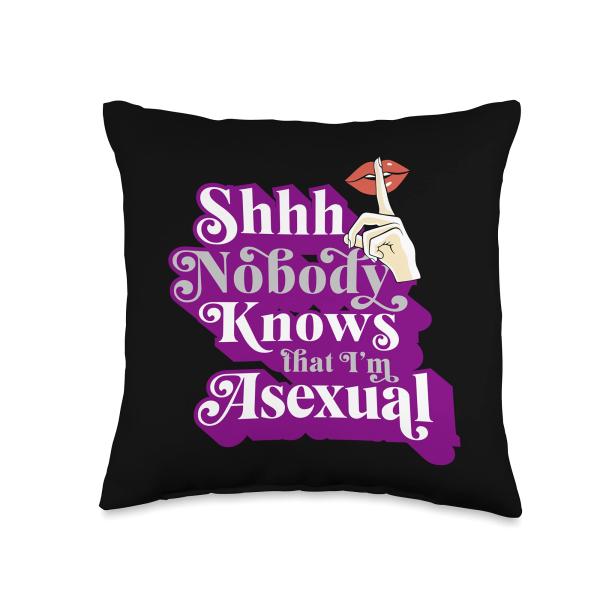 ・This LGBTQ Pride Shhh Nobody Knows That I'm Asexual Funny Cute Ace Pride merch for the special ace and proud girlfriend...