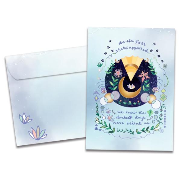 ・CAPTIVATING DESIGNS - Experience the magic and wonder of the Summer Solstice with an inspiring Tree-Free greeting card....