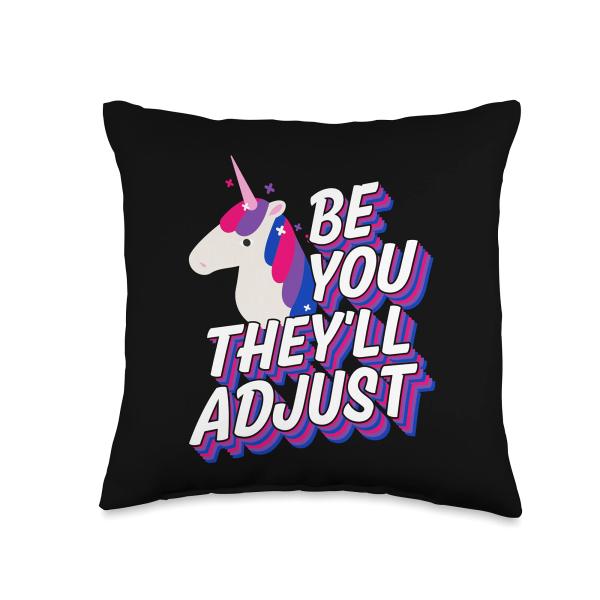 ・This LGBTQ Pride Be You They'll Adjust Funny Cute Bisexual Unicorn Lover merch art for the special bi and proud girlfri...