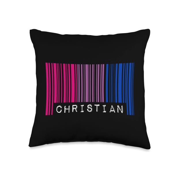 ・This LGBTQ Pride Bisexual Barcode Pride Christian Queer Aesthetic LGBTQ Flag merch art for the special bi and proud gir...