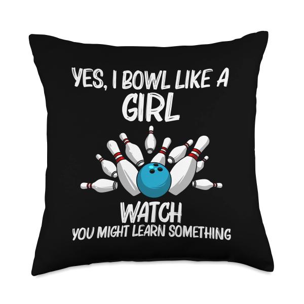 ・Complete your bowl sports accessories with YES, I BOWL LIKE A GIRL WATCH YOU MIGHT LEARN SOMETHING for men, women, boys...