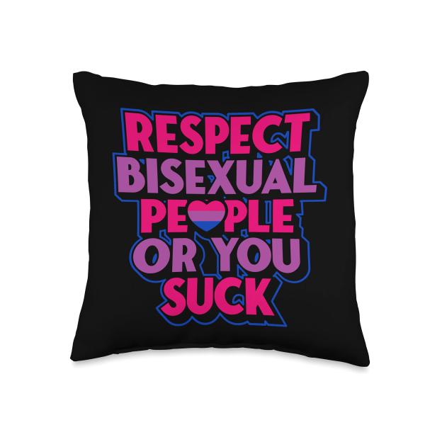 ・This LGBTQ Pride Respect Bisexual People Or You Suck Cute Funny Bi Pride merch art for the special bi and proud girlfri...