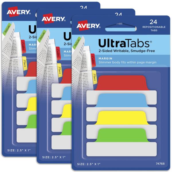 ・Mark pages with no interference; the narrow body of the page tab fits perfectly within margins of books, notebooks and ...