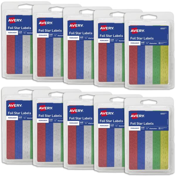 ・Foil stickers in assorted colors are great for kids, parents and teachers use for chore charts, as rewards stickers and...