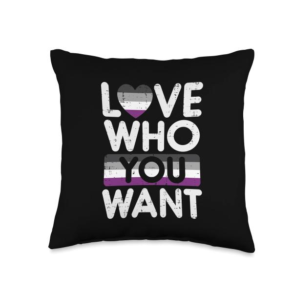 ・Grab this Love Who You Want Asexual throw pillow for your asexual friend, family or relative. It's the perfect asexuali...