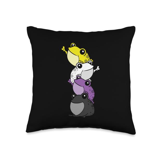 ・This Non Binary Design of Frogs Features five frogs sitting on top of the others representing the Non-Binary LGBT Flag ...