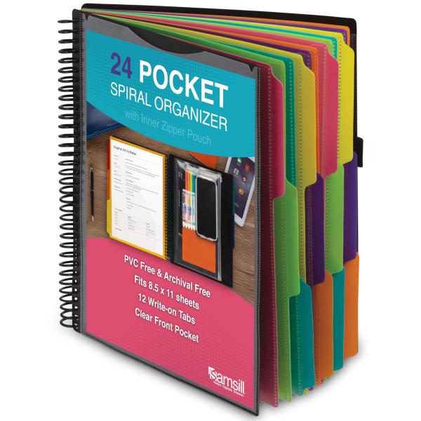 ・Need to organize multiple projects? Then this is the product for you. It has 12 color dividers and 24 pockets with writ...