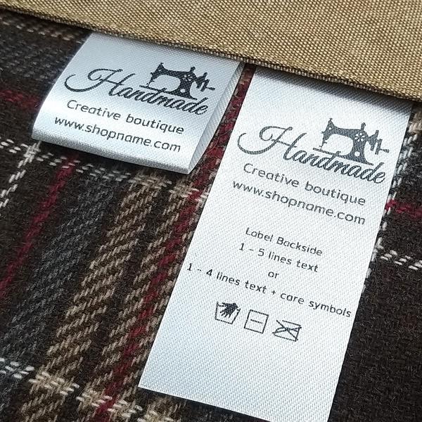 ・Set of 100pcs custom clothing labels. Your text with our designs. Custom any text such as handmade by your name, handma...