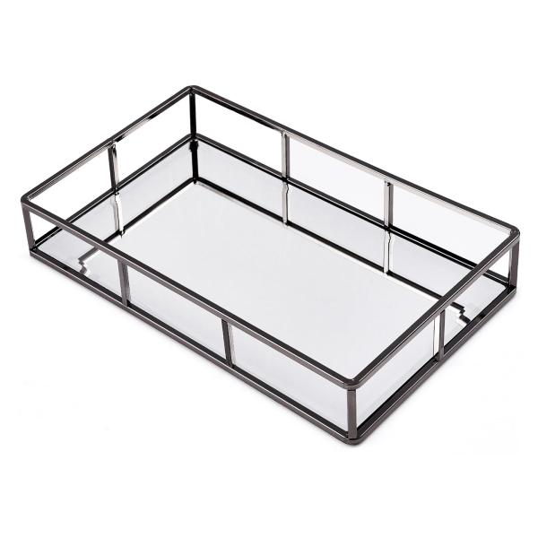 ・LARGE CAPACITY: Tray mirror, black tray, perfume tray, vanity tray with dimension of 30*18*5 cm / 12*7*2 inch (L*H*W). ...