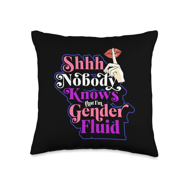 ・This LGBTQ Pride Shhh Nobody Knows That I'm Genderfluid Pride Funny merch for the special genderfluid proud girlfriend,...