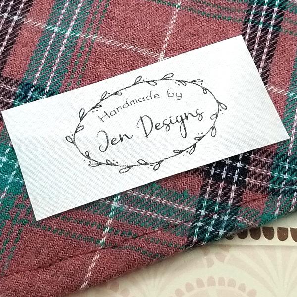 ・Set of 100pcs custom clothing labels. Your text with our designs. Custom any text such as handmade by your name, handma...