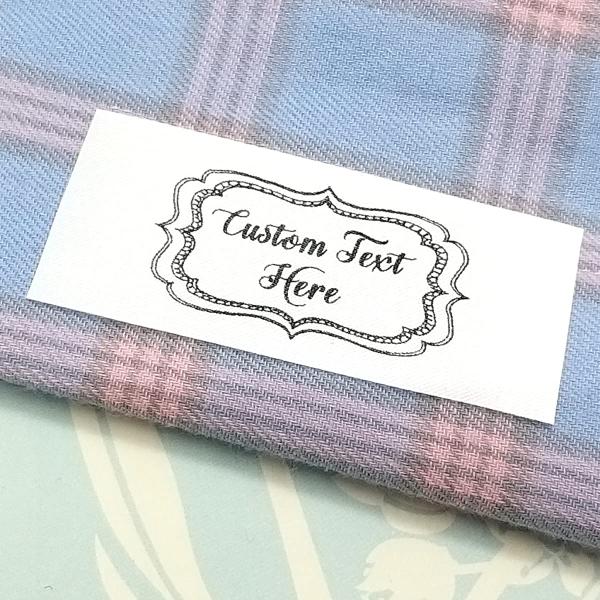 ・Set of 100pcs custom clothing labels. Your text with our designs. Custom any text such as handmade by your name, handma...