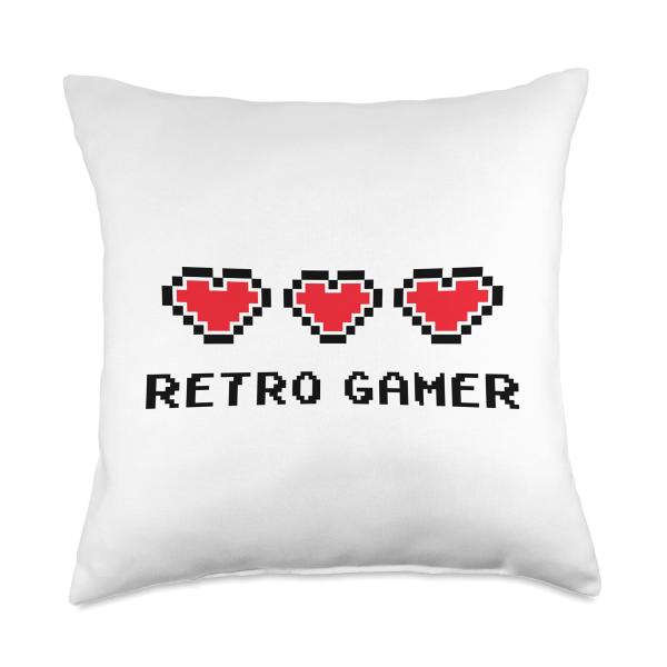 ・Show your pride and passion for video gaming with this classic video game-themed design with hearts and "Retro Gamer" l...