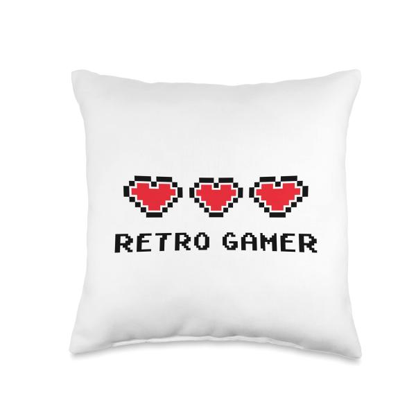 ・Show your pride and passion for video gaming with this classic video game-themed design with hearts and "Retro Gamer" l...