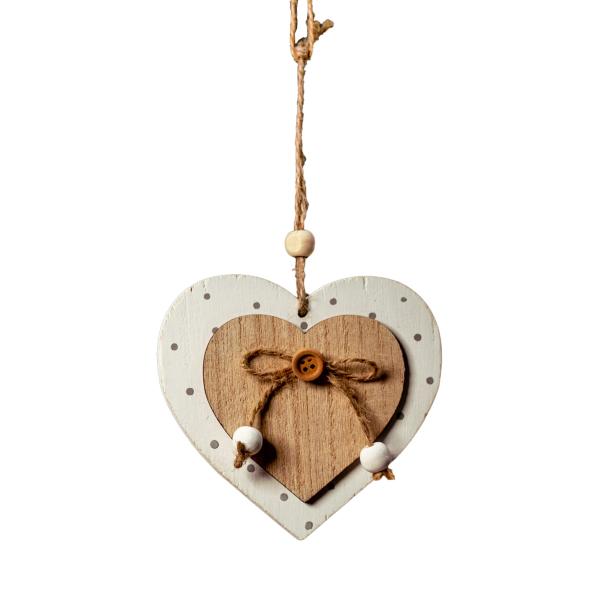 ・?【Vintage Wood Decoration】Handmade with pure natural wood, the simple love shape represents the love of life. Environme...