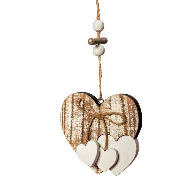・?【Vintage Wood Decoration】Handmade with pure natural wood, the simple love shape represents the love of life. Environme...