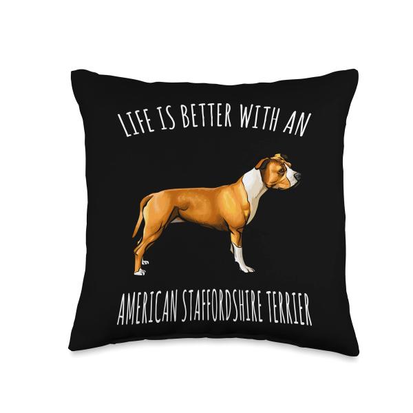 ・Show This Life Is Better With A American Staffordshire Terrier Dog Item While Walking Our Four Legged Friends. If You A...