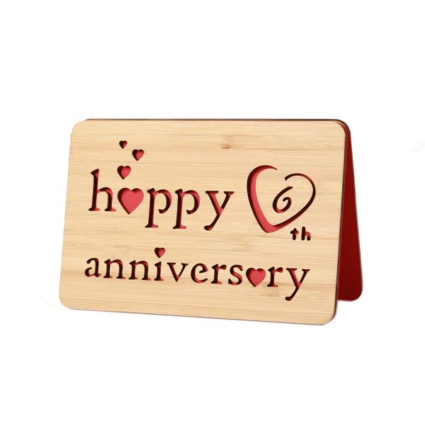 ・Handmade Wooden Card: The 6th anniversary wooden card is handcrafted, making it both charming and unique. Each card fea...