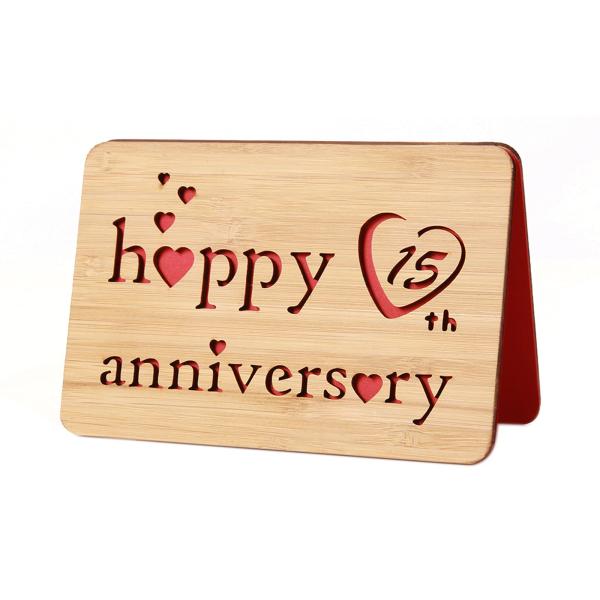 ・Handmade Wooden Card: The 15th anniversary wooden card is handcrafted, making it both charming and unique. Each card fe...