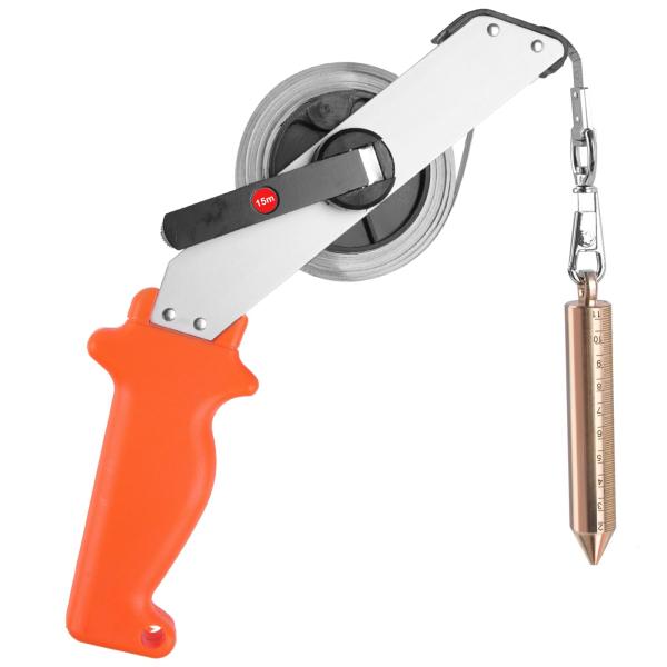 ・?【Premium Stainless Steel Sounding Tape】Crafted from high-quality stainless steel with a brass plumb bob, which is rust...