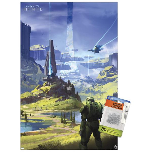 ・THIS TRENDS HALO INFINITE - MASTER CHIEF VALLEY WALL POSTER uses high-resolution artwork and is printed on PhotoArt Glo...