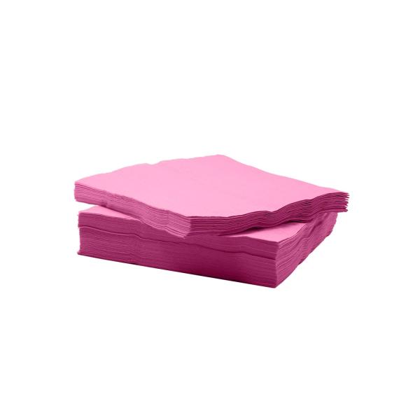 ・96 counts of 2-ply paper cocktail beverage napkins in bright pink color.・Napkins measure approximately 5" x 5" when fol...