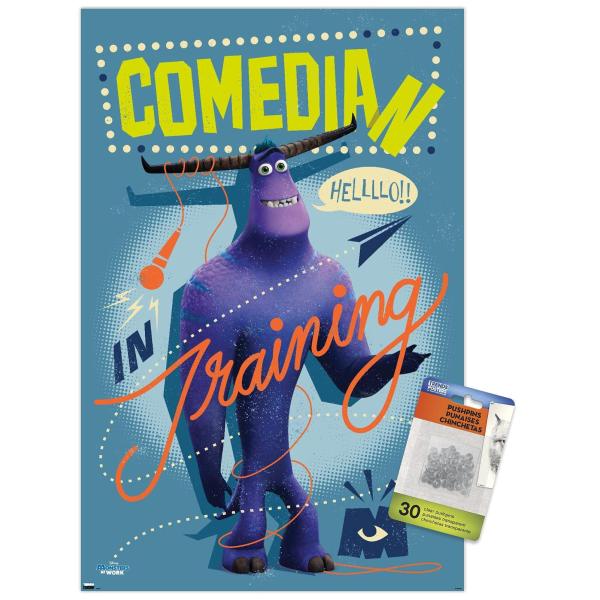 ・THIS TRENDS DISNEY MONSTERS AT WORK - COMEDIAN WALL POSTER uses high-resolution artwork and is printed on PhotoArt Glos...