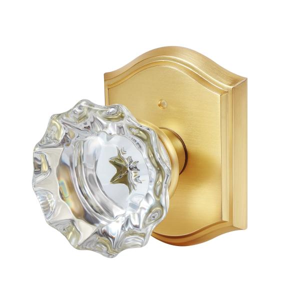 ・【Privacy Function】The crystal door knobs can be locked using the thumb button function from inside, and be unlocked fro...
