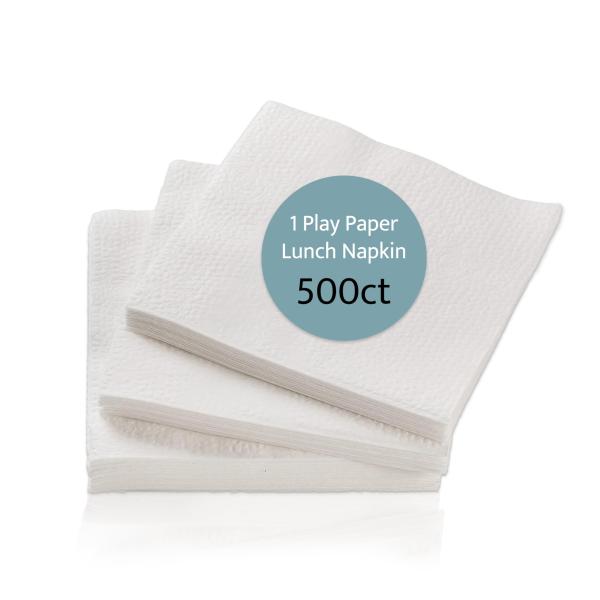 ・Concession Essentials Paper Lunch Napkin 500 Count. 1 Ply Disposable Lunch Napkins.・White Paper Lunch Napkins. Pack of ...