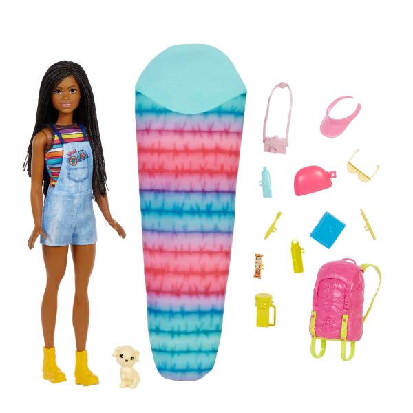 ・Auf die Brooklyn" Barbie-Puppe wartet ihr gr〓〓tes Abenteuer mit diesem Camping-Puppen- und -Spielset, inspiriert von de...