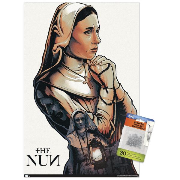 ・THIS TRENDS THE NUN - PRAYING WALL POSTER uses high-resolution artwork and is printed on PhotoArt Gloss Poster Paper wh...