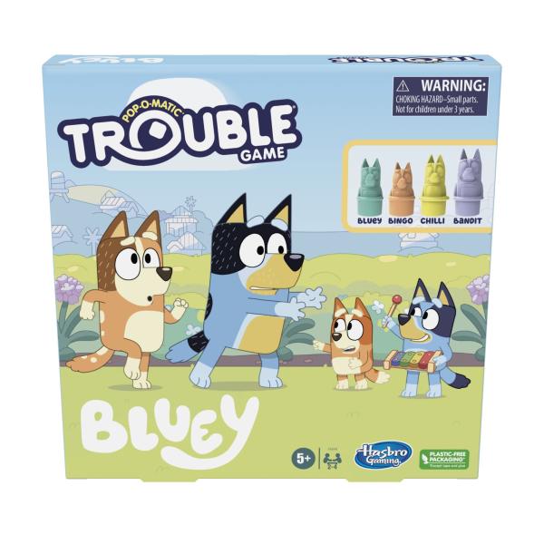 ・Bluey-Inspired Fun: Dive into the world of Bluey with this Trouble board game, combining classic gameplay with beloved ...