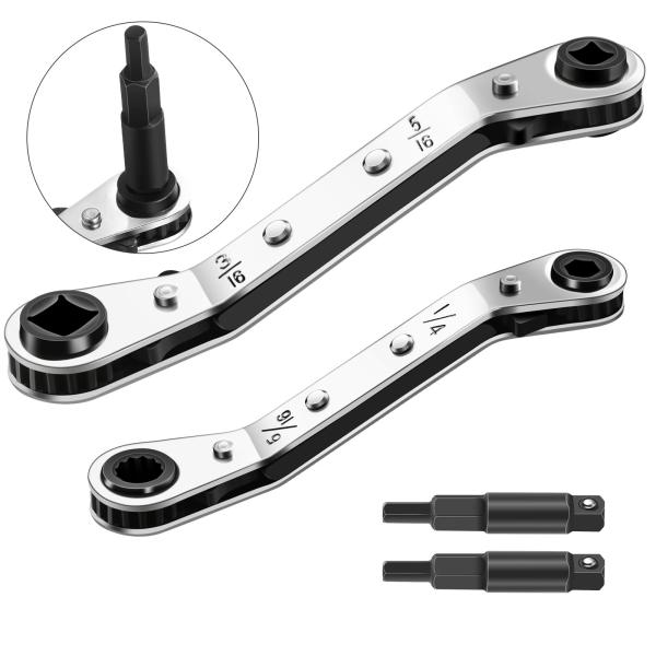 ・What you get: you will receive a refrigeration repair wrench set, including 1 piece DBS-CT122C, 1 piece DBS-CT122F, 2 p...