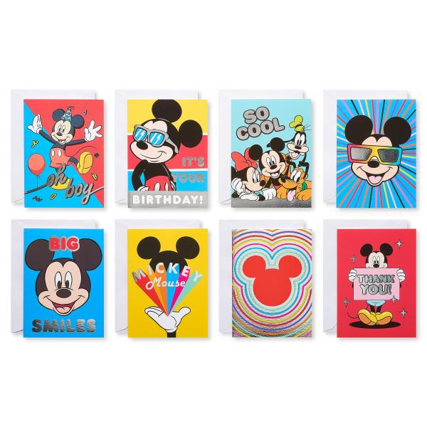 ・This deluxe assortment includes 32 Disney Mickey Mouse themed cards (8 unique designs, 4 cards of each design) and 32 w...