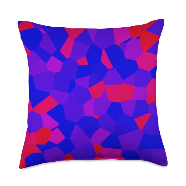 ・Blue Red Magic Geometry Colorful Abstract Art Design Pattern - Modern Retro Vintage Style for women and girls / men and...