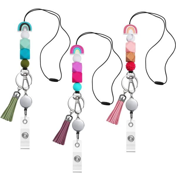 ・Fashionable and beautiful design: the beaded lanyard is designed with tassel and Bohemia beads in different colors and ...
