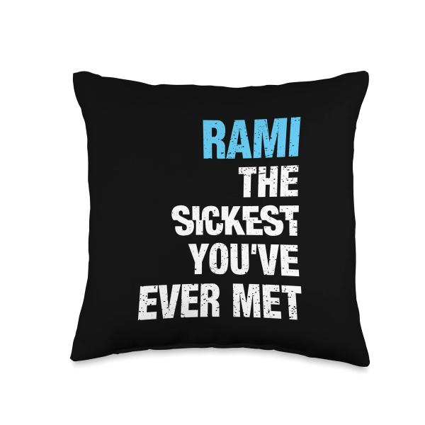 ・Custom design with first given name for boys・Personalized gift for Rami・100% spun-polyester fabric・Double-sided print・F...