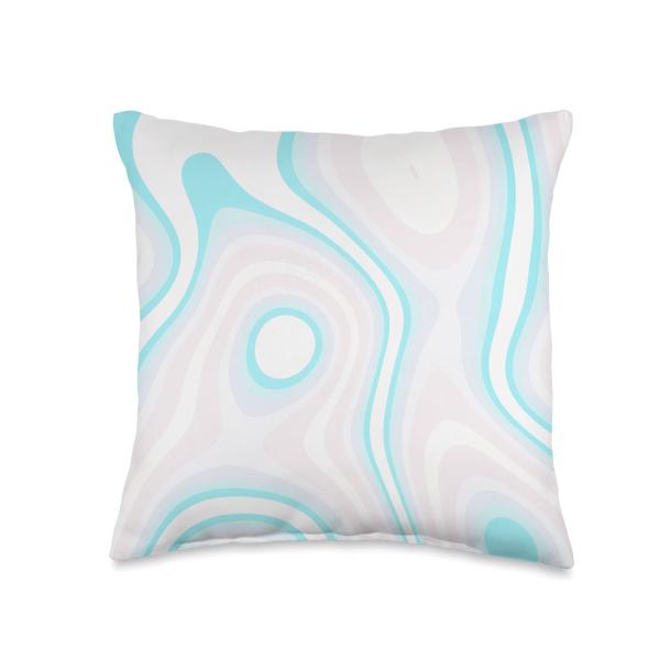 ・Cute Sky Blue Grey Bubble Swirl Abstract Art Design Pattern - Colorful Unique Modern Retro Vintage Style for women and ...