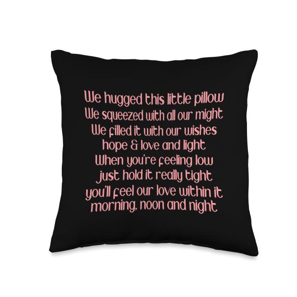 ・We hugged this pillow, we squeezed it with all our might. We filled it with all our wishes hope ＆ love ＆ light. When yo...