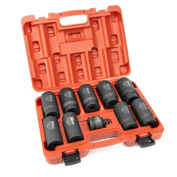 ・HIGH TORQUE: This heavy-duty axle nut socket set is forged premium chrome molybdenum steel to handle extreme levels of ...