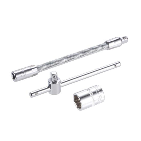 ・【Included】1/4" drive 13mm 6-point socket, 25mm (1") total length; 1/4" square drive socket, 112mm (4.5") length sliding...